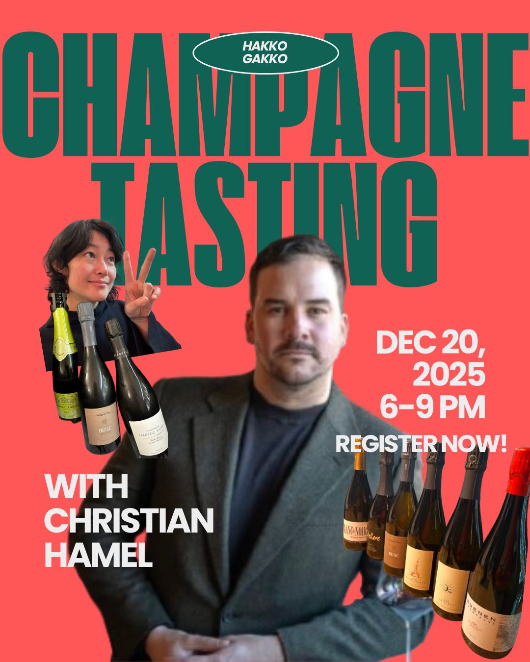 Champagne with Christian P. Hamel – Hakko Gakko sake shop